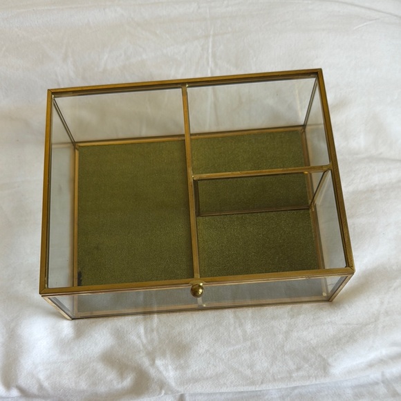 Storage & Organization | Small Glass Jewelry And Keepsake Box | Poshmark